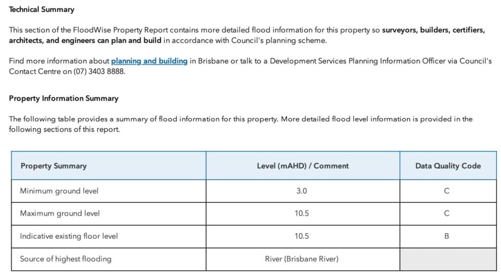 FloodWise Property Report + Suburb Map [How to flood check Brisbane]